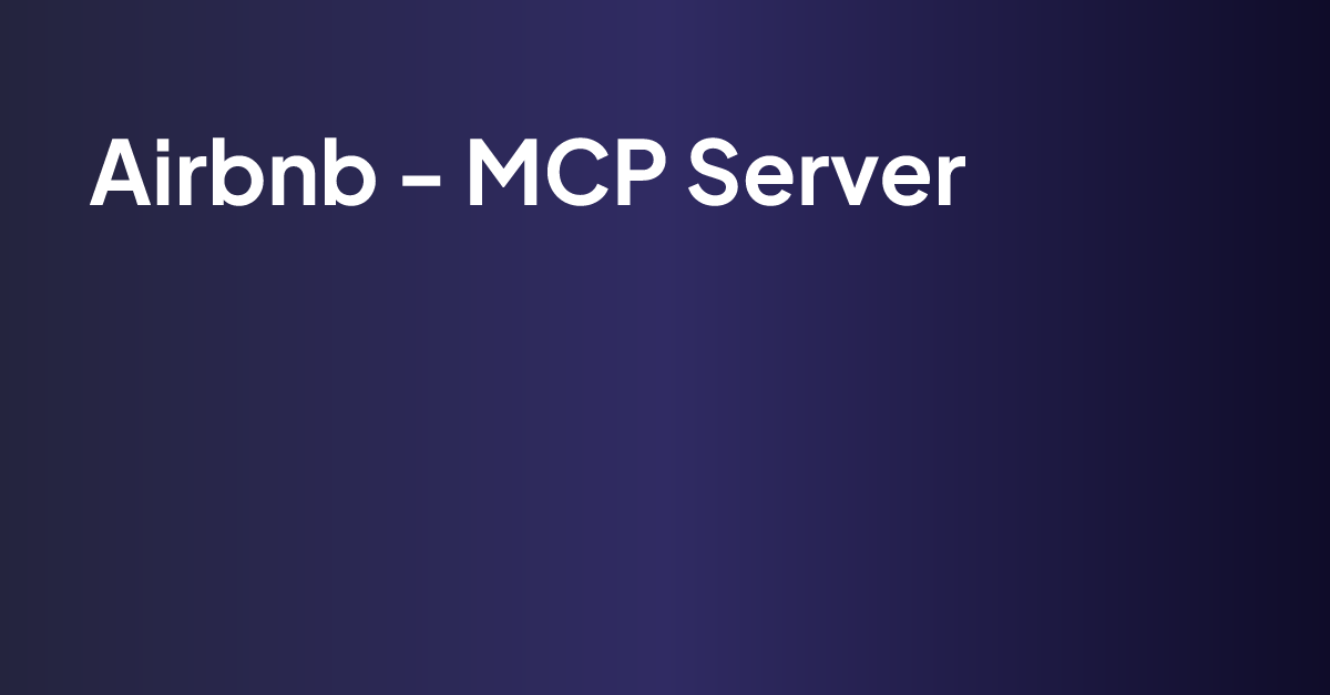 Airbnb - MCP Server