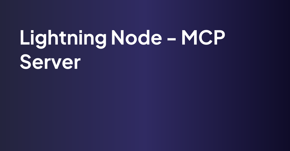 Lightning Node - MCP Server